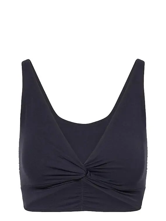 Free People Never Better Reversible Twist Crop Sports Bra - Black