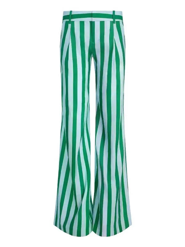 Alice + Olivia Striped Eric Trousers - Green