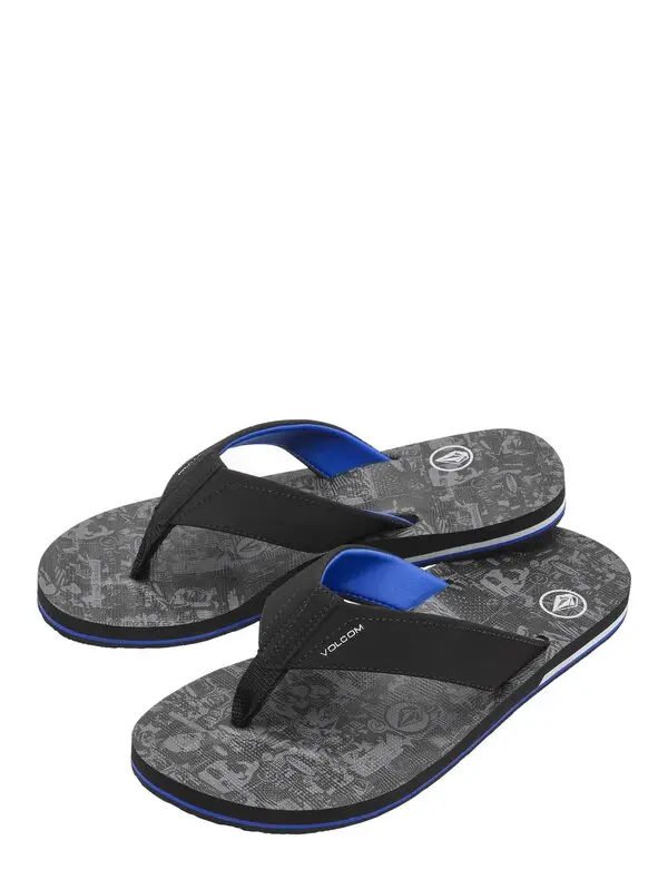 Volcom Victor Sandals - Black Print
