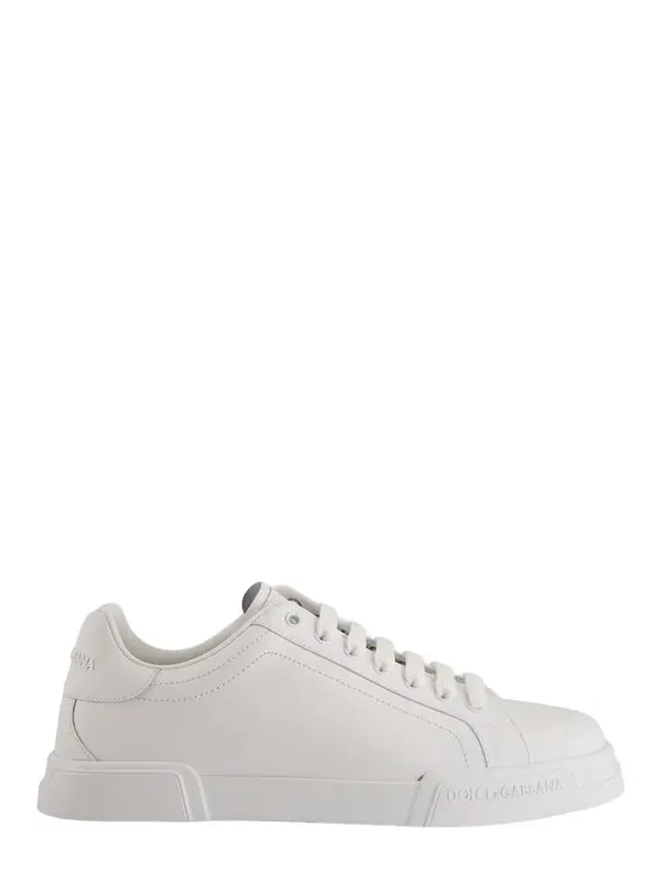 Dolce & Gabbana Low-top Leather Sneakers - White