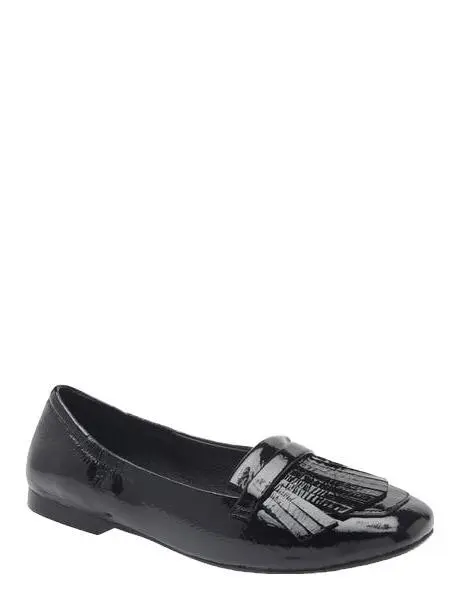 Cordani Mistie Fringe Trim Loafer - Black Patent