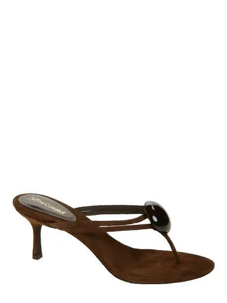 Jeffrey Campbell Nimora Slide Sandal - Brown Suede Combo