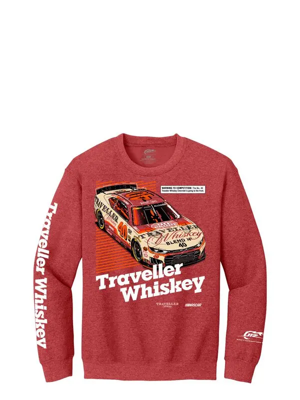 CLASSIC INK Justin Allgaier Traveller Whiskey Sweatshirt - Heather Red