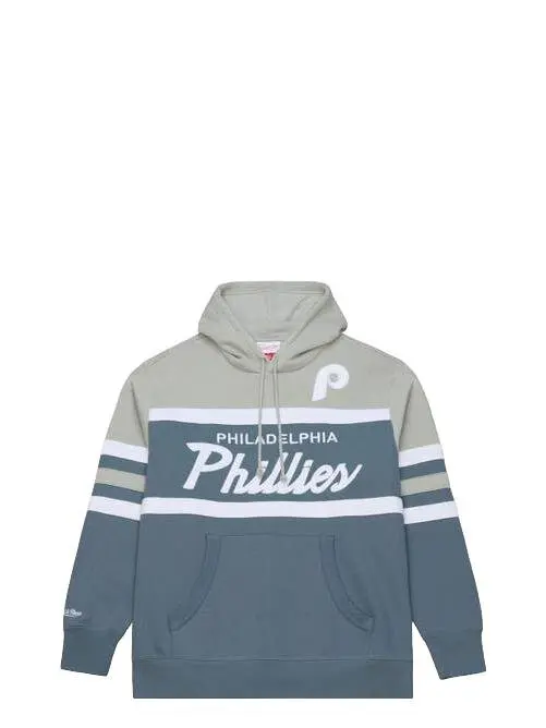 Mitchell & Ness Philadelphia Phillies Cooperstown Collection Thunderstorm Head Coach Hoodie - Gray