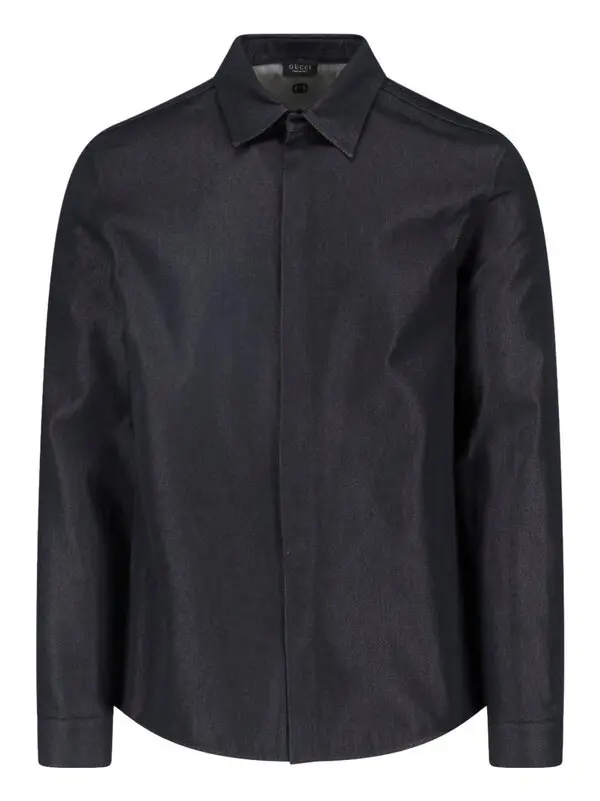 LEMAIRE Cotton And Silk Shirt - Black