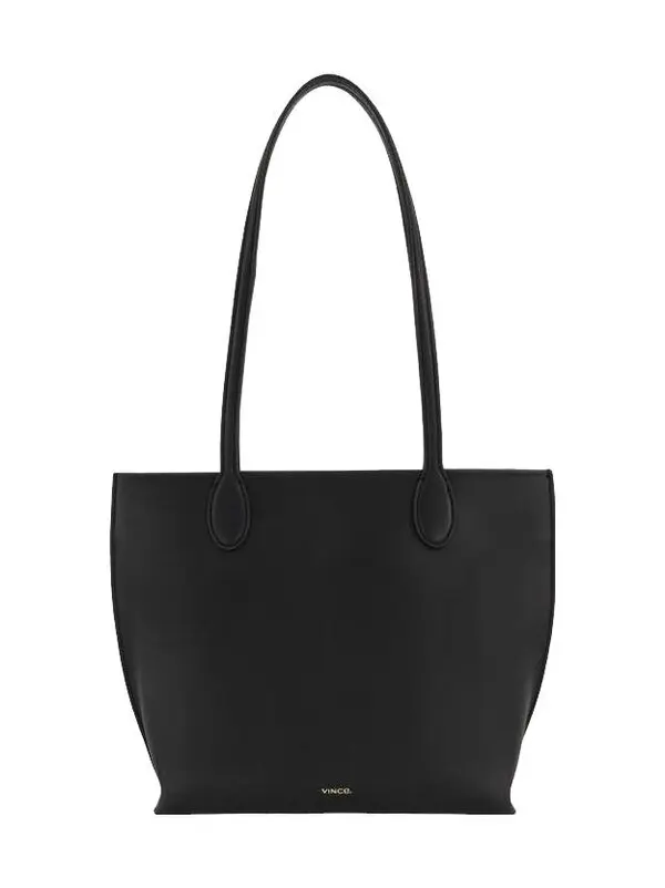 Vince Mini Athene Nappa Leather Tote - Black