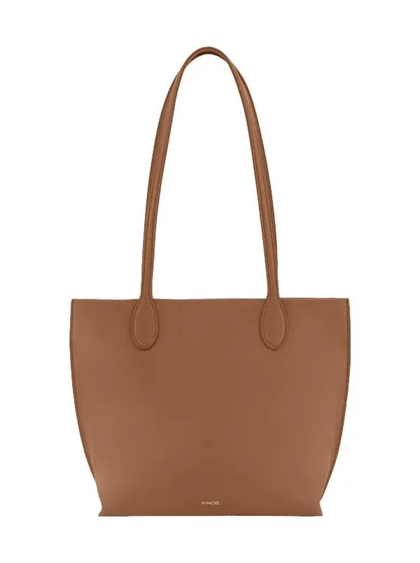 Vince Mini Athene Nappa Leather Tote - Saddle