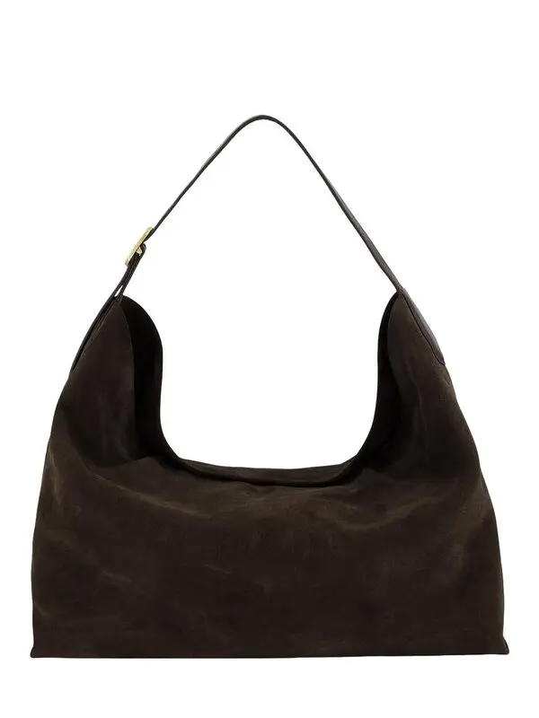 Vince Medium Vivian Suede Hobo Bag - Cacao