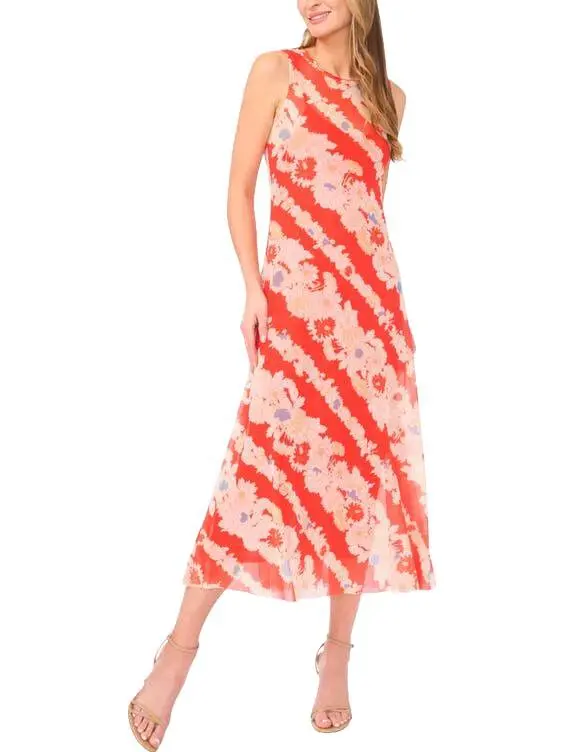 Ted Baker London Mariella Floral Sleeveless Maxi Dress - Fire Orange