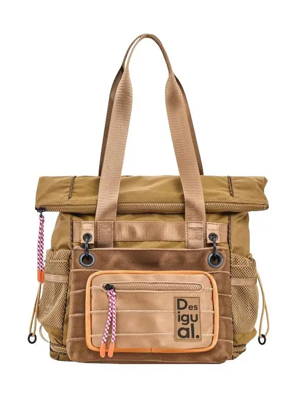 Desigual Large Nylon Backpack - Camel
