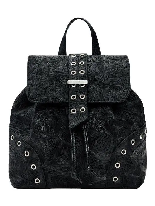 Desigual Mini Faux Leather Backpack - Black