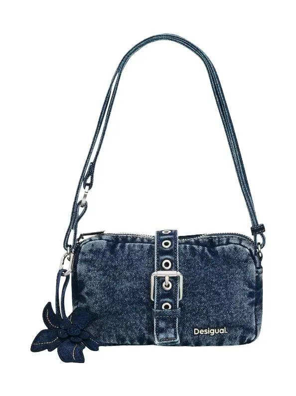 Desigual Denim Shoulder Bag - Dark Blue