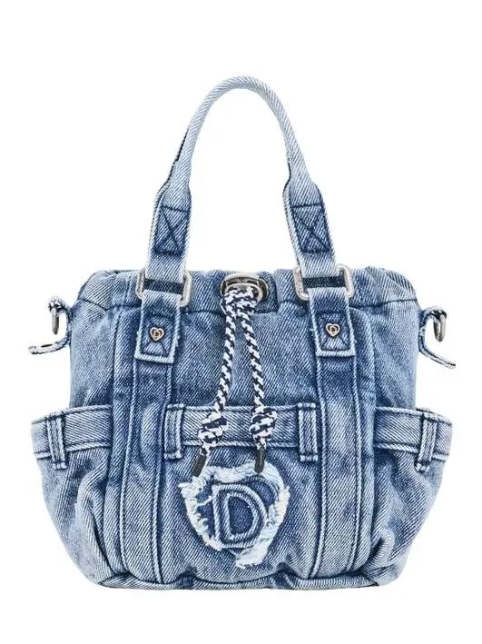 Desigual Mini Denim Crossbody Bag - Light Blue