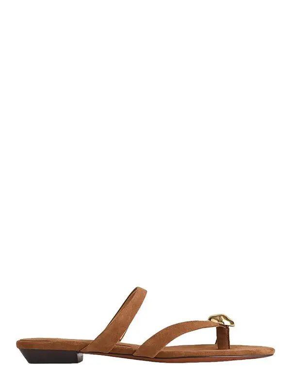 Madewell Mila Slide Sandals - Aged Cognac