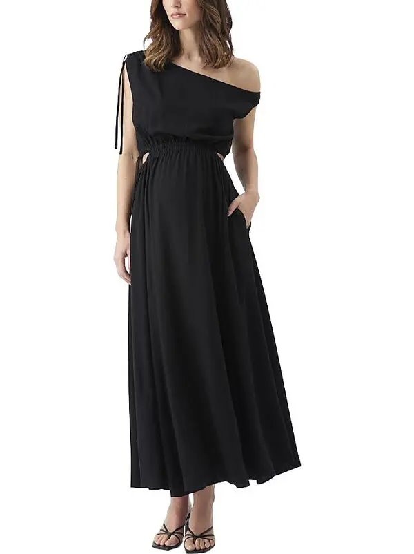 RIPE MATERNITY Off-the-shoulder Maxi Dress - Black
