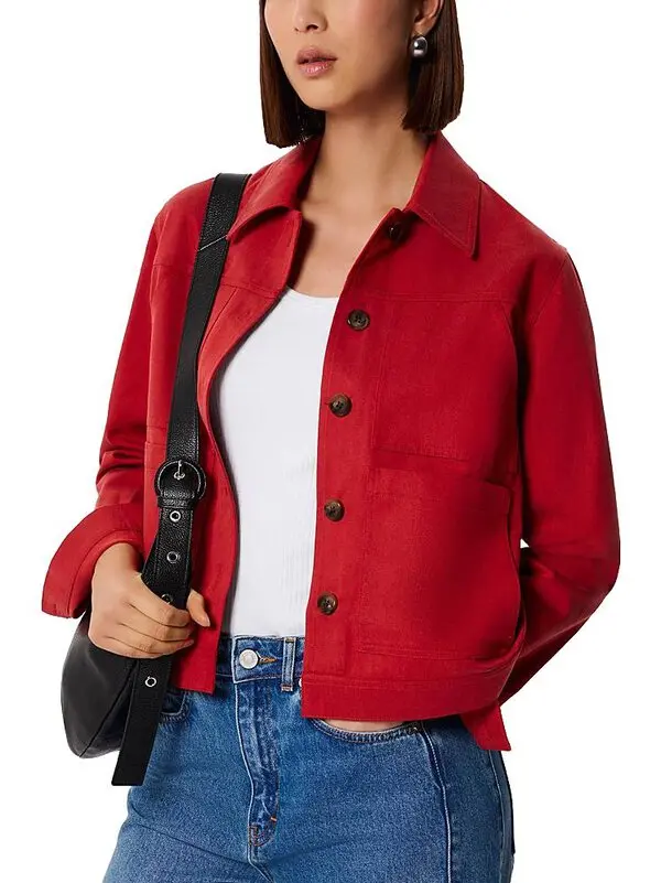 Whistles Mia Pocket Detail Jacket - Red