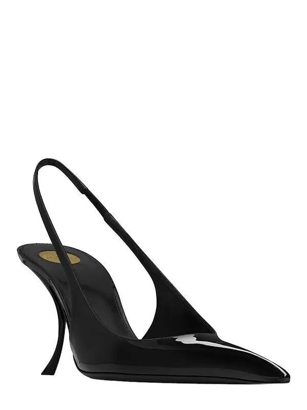 Saint Laurent Apolline Slingback Pumps - Black