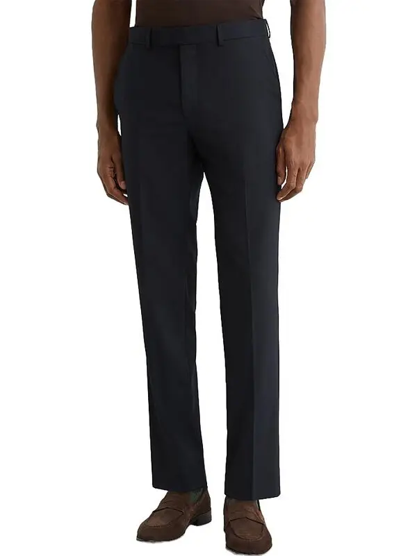 REISS Slim Fit Formal Trousers - Navy