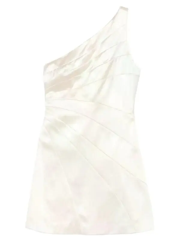 Sandro Sirene" One-shoulder Ruched Mini Dress - Neutrals