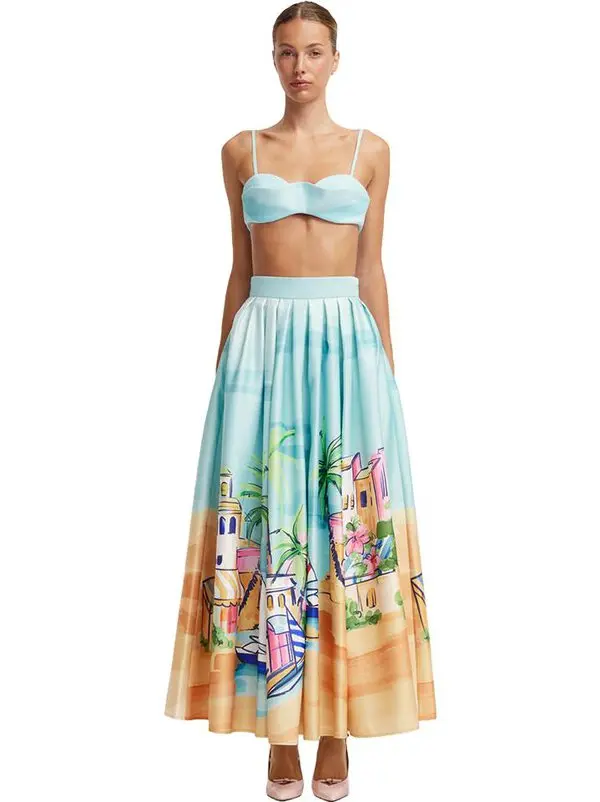 LEO LIN Reinette Skirt - Voyage Print