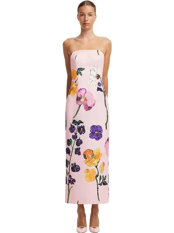 LEO LIN Rayna Printed Bustier Maxi Dress - Wildbloom Print