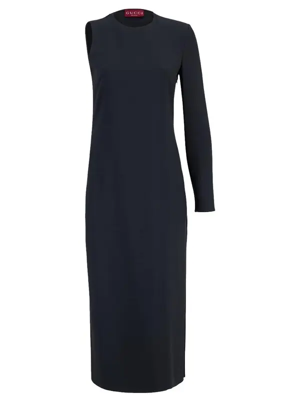 Gucci Asymmetrical Sable Dress - Black