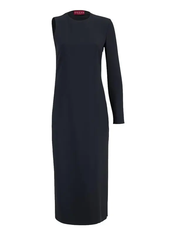 Gucci Asymmetrical Sable Dress - Black