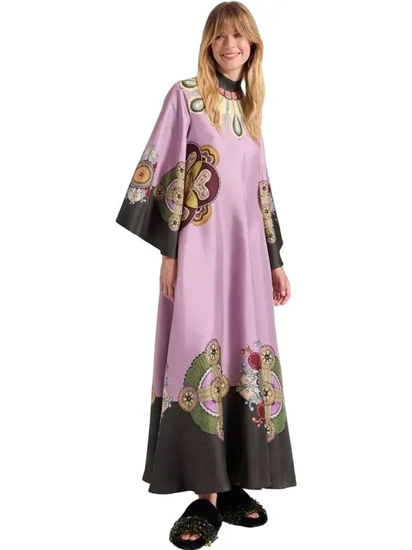 La DoubleJ Magnifico Silk Maxi Dress - Pink