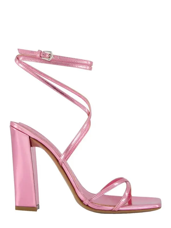 Paris Texas Diana Mirrored Leather Sandals - Pink