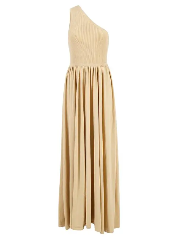 Zimmermann Metallic Asymmetric Maxi Dress - Gold