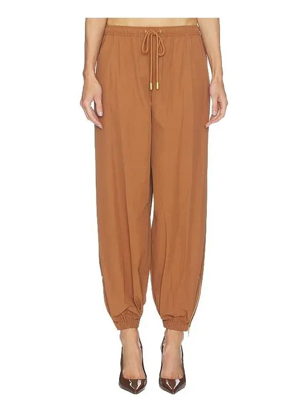 L'Agence Mariko Zippered Jogger - Fawn