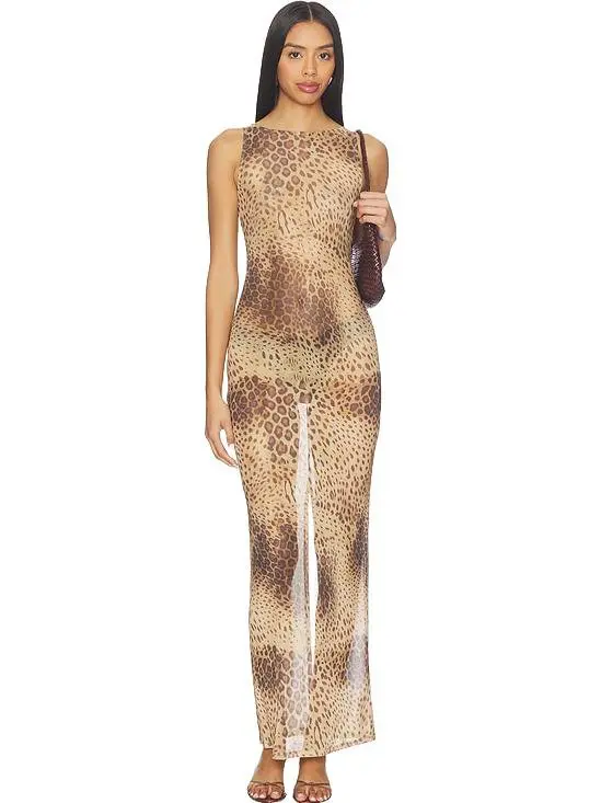 Superdown Ledger Maxi Dress - Leopard Print