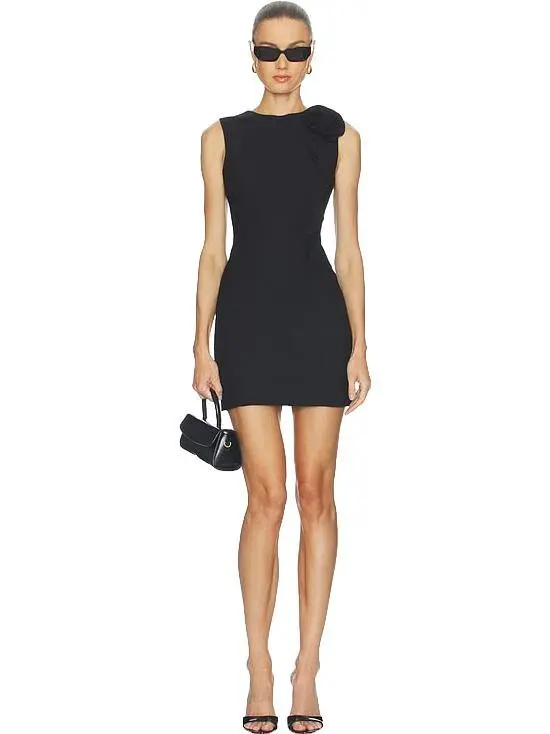 ROTATE BY BIRGER CHRISTENSEN Flower Mini Dress - Black