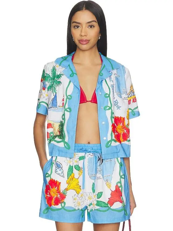 Seafolly Viva Vacation Shirt - Powder Blue