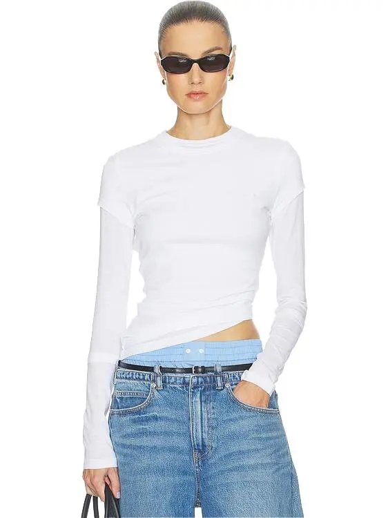 Alexander Wang Layered Longsleeve Top - White