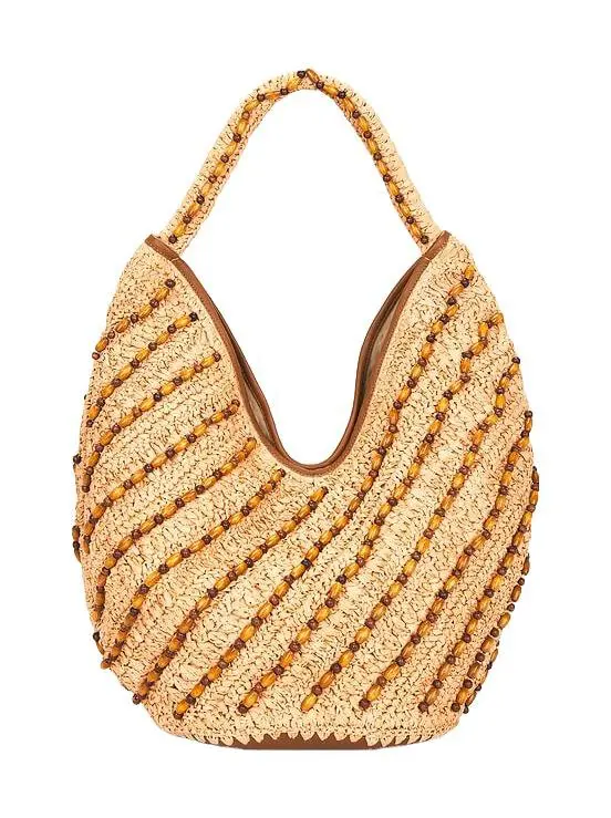 BTB LOS ANGELES Paisley Hobo Bag - Natural