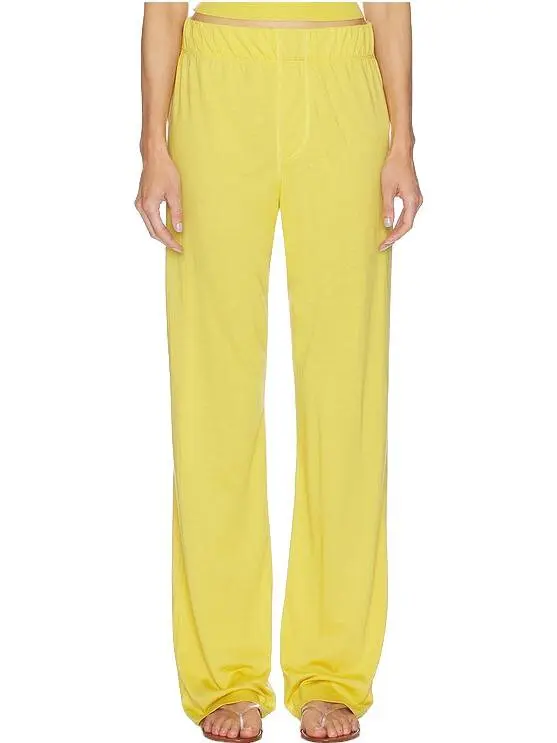 Eterne Butter Rib High Lounge Pant - Saffron