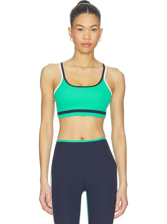Splits59 Eva Rigor Double Strap Sports Bra In Green - Spearmint & Indigo