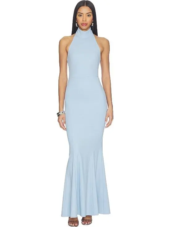 Superdown Jacinta Fishtail Gown - Powder Blue