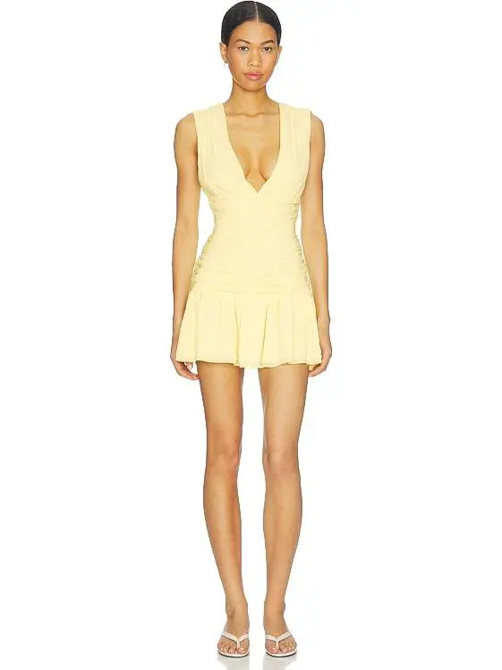 MORE TO COME Elisia Mini Dress - Yellow