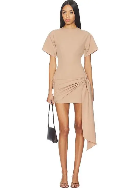 Superdown Kirana Wrap Front Dress - Taupe