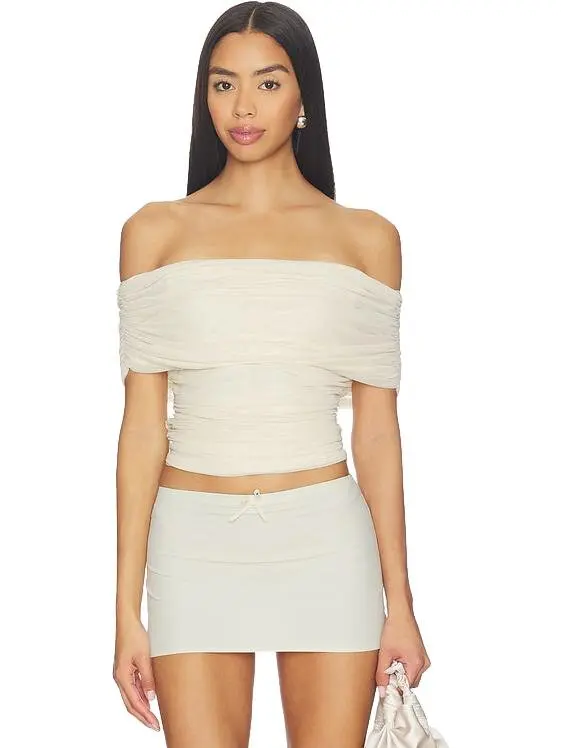Shona Joy Mira Off Shoulder Top - Ivory