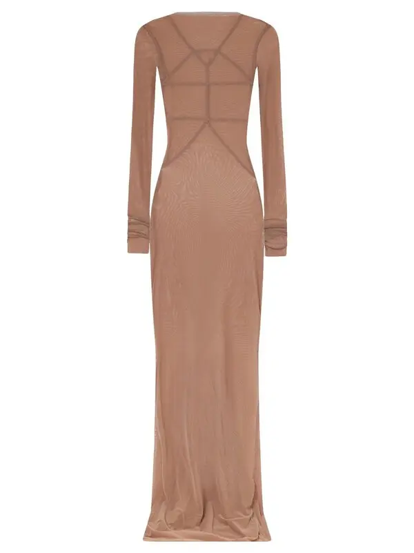 Rick Owens Temple Stretch-mesh Gown - Neutrals