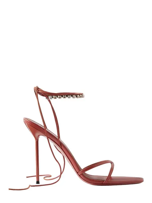 Paris Texas Lidia 105 Embellished Leather Sandals - Red