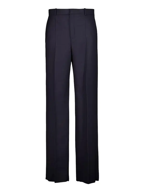 Saint Laurent Marine High-rise Tailored Wool Pants - Blue