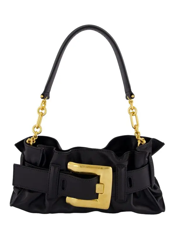 Balmain Mini Anthem Shoulder Bag - Black