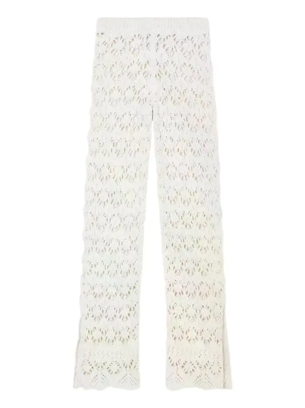 Alanui Crochet Knit Trousers - Neutrals