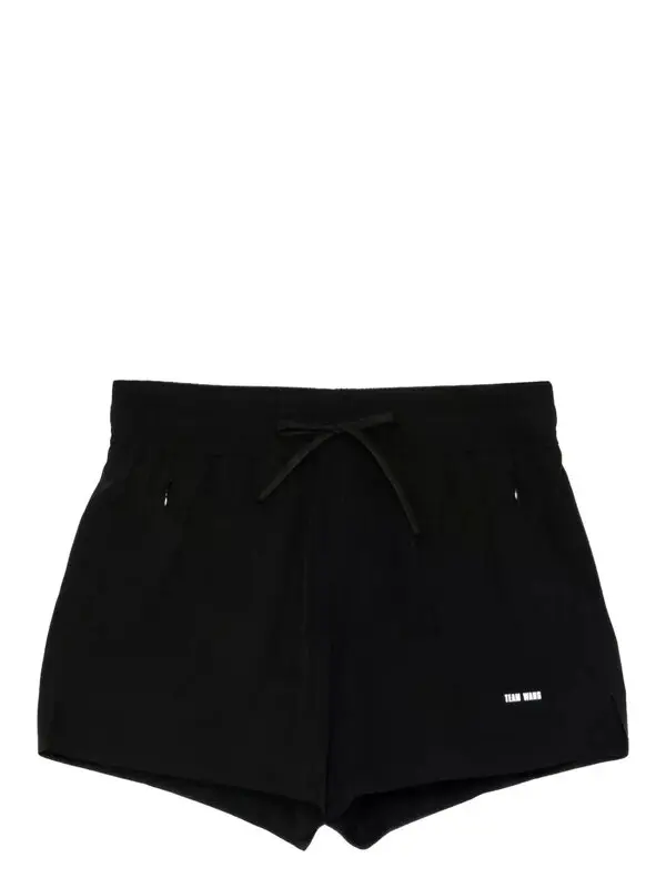 TEAM WANG DESIGN Logo-printed Performance Shorts - Black