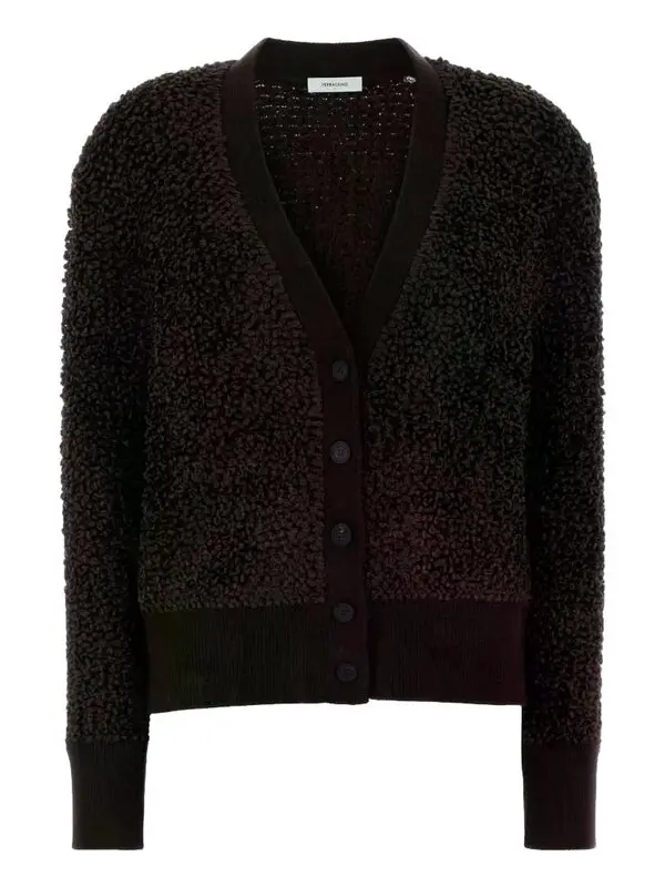 FERRAGAMO Boucle Cardigan - Brown