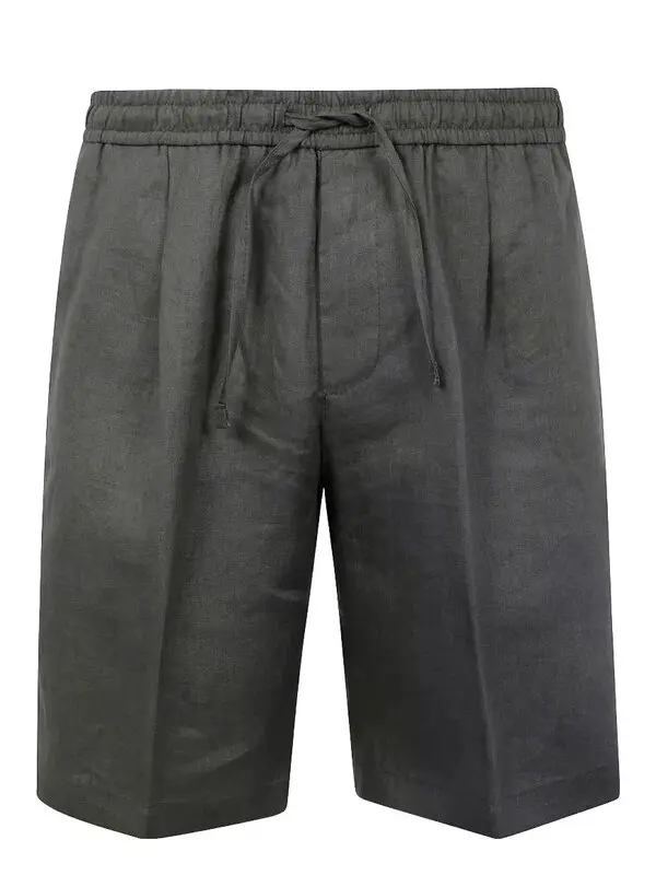 MICHAEL COAL Drawstring Bermuda Trousers - Grey